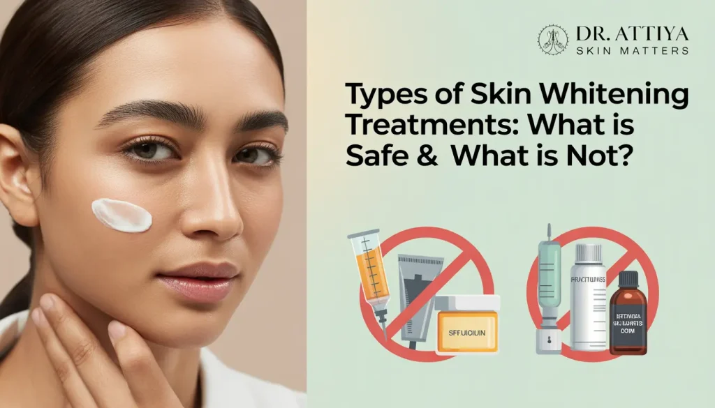 Types of Skin Whitening Treatments: Safe vs Unsafe